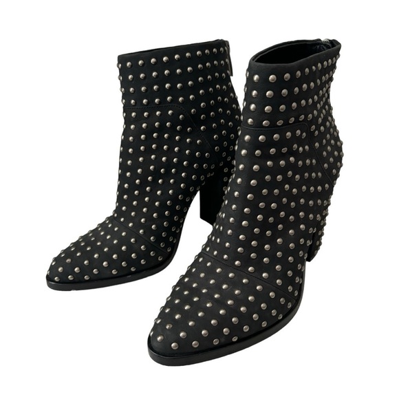 Mercer Edit | Shoes | Mercer Edit Full Monty Black Leather Studded ...